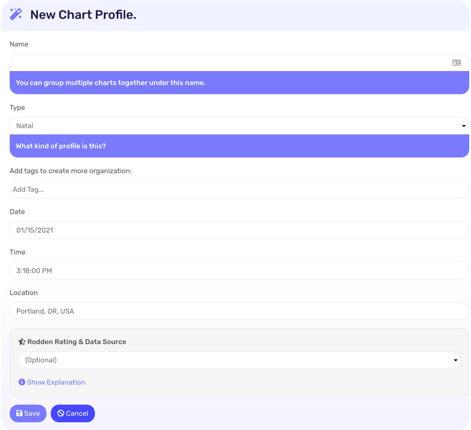 Create Your First Chart – LUNA Support Center.