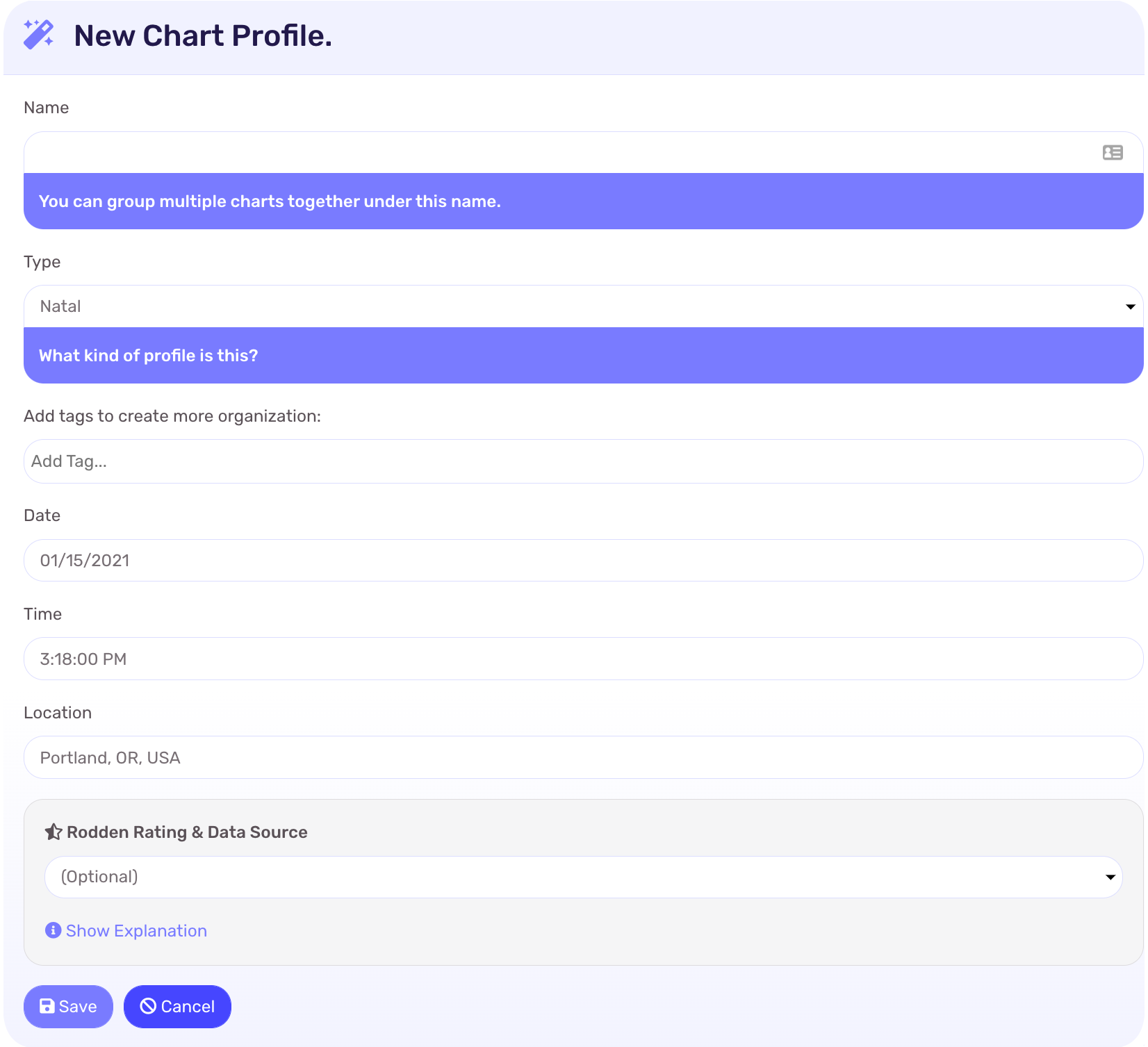 Create Your First Chart – LUNA Support Center.